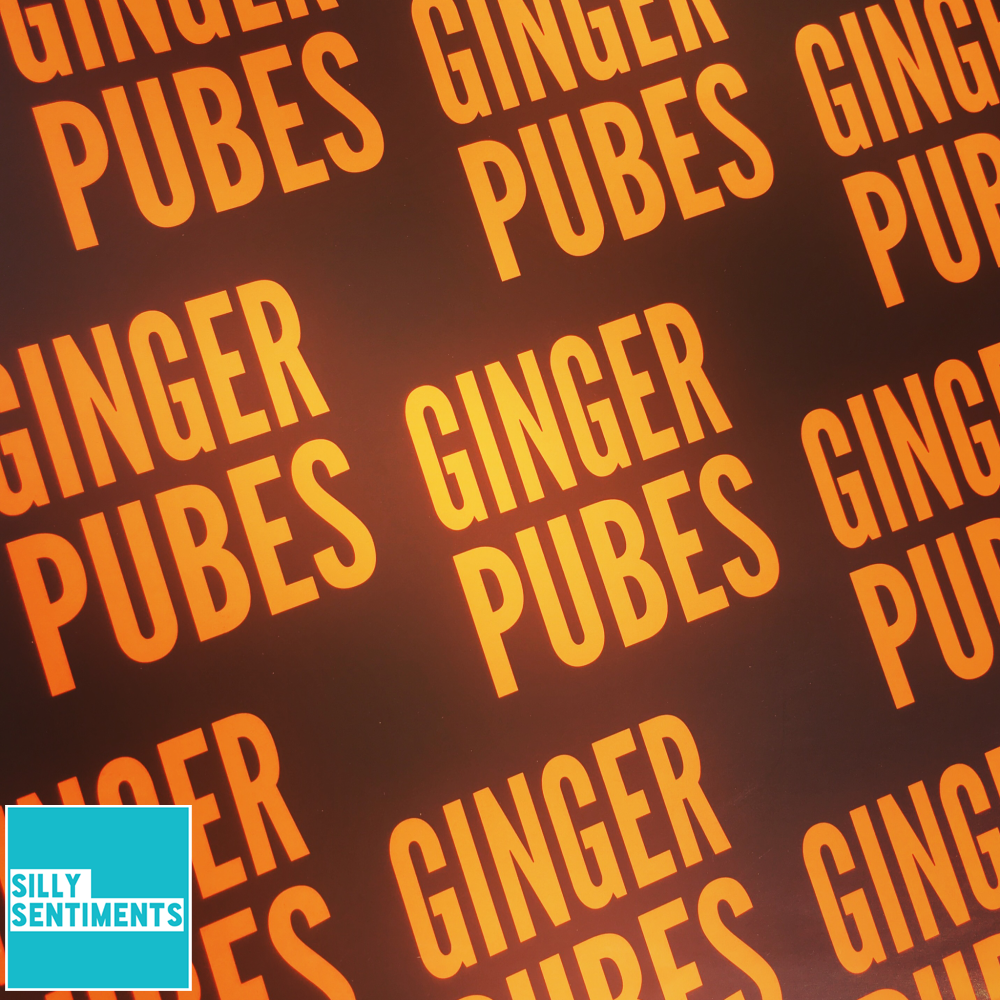 Ginger Pubes Neon Orange Wrapping Paper