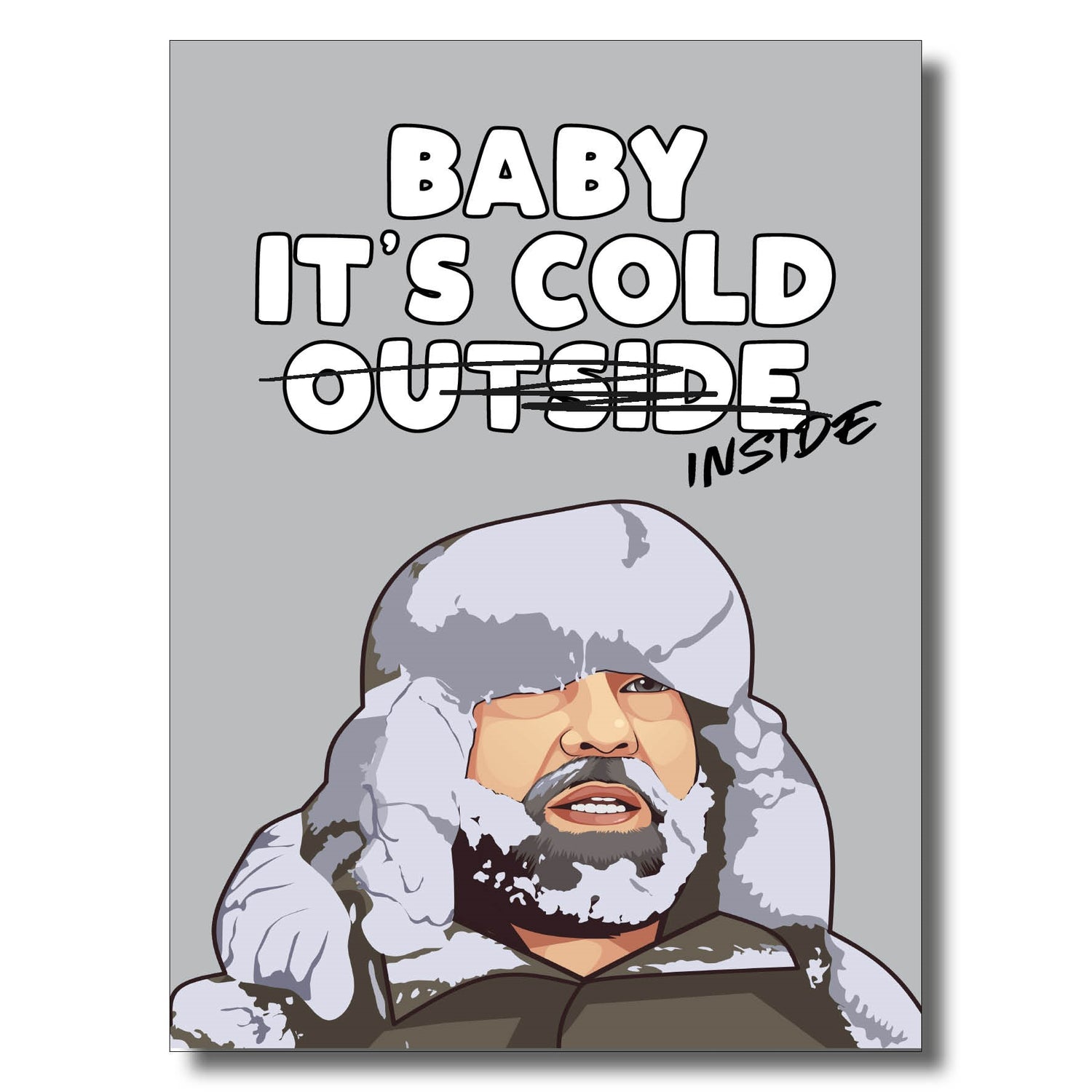 Baby It's Cold Outside Christmas Card | Cold Christmas Card | Cost of ...