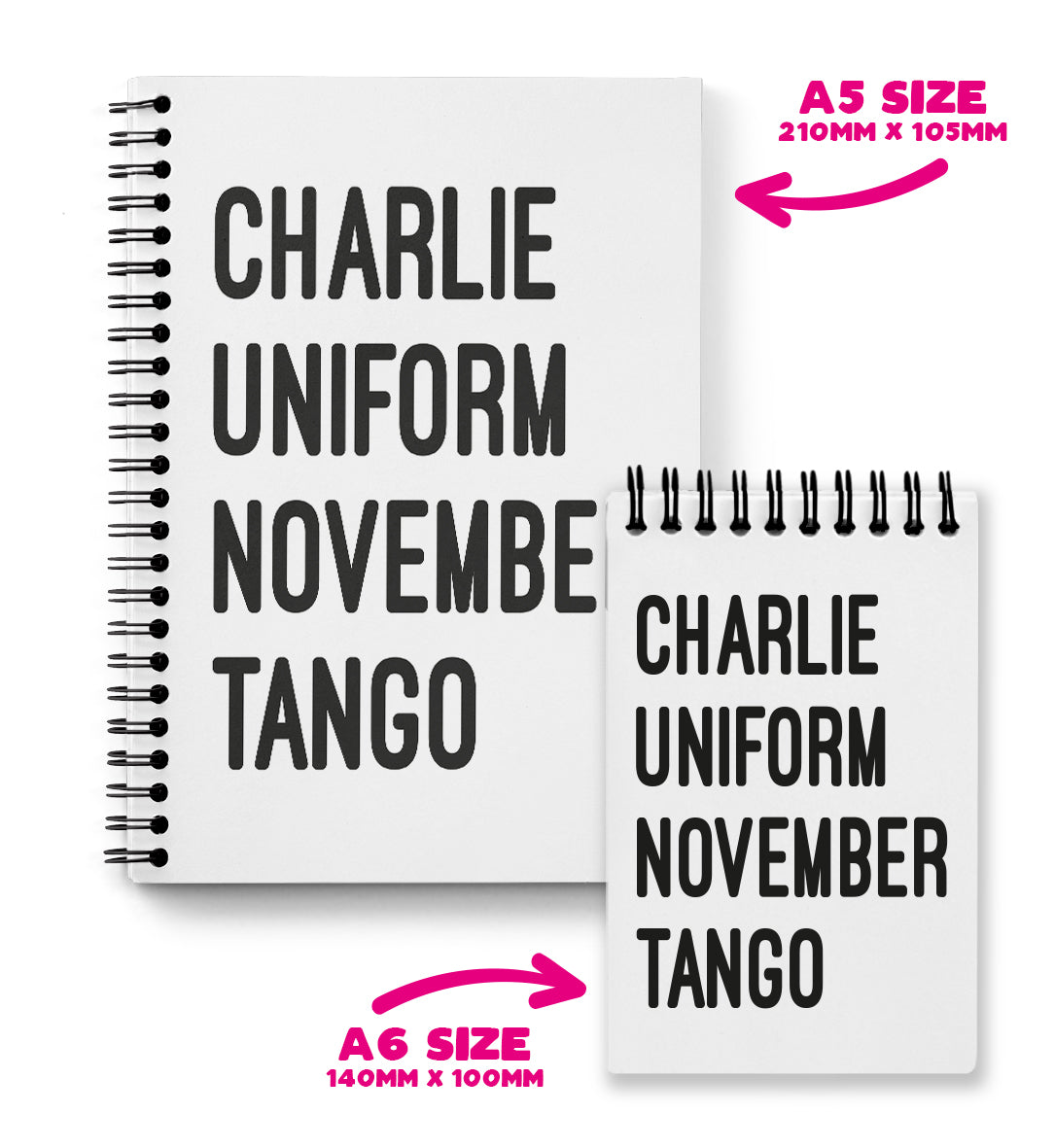 Charlie Uniform November Tango Notebook